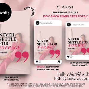 Pink Instagram Templates Canva, Colorful Bright Social Media Templates ...