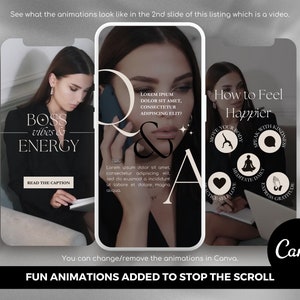 Instagram Video Reel Templates Canva, Engagement Reels, Motivational ...