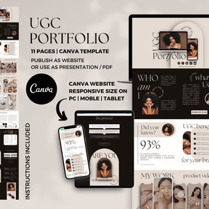 UGC Portfolio Template Canva, UGC Landing Page, UGC Website, Creator ...