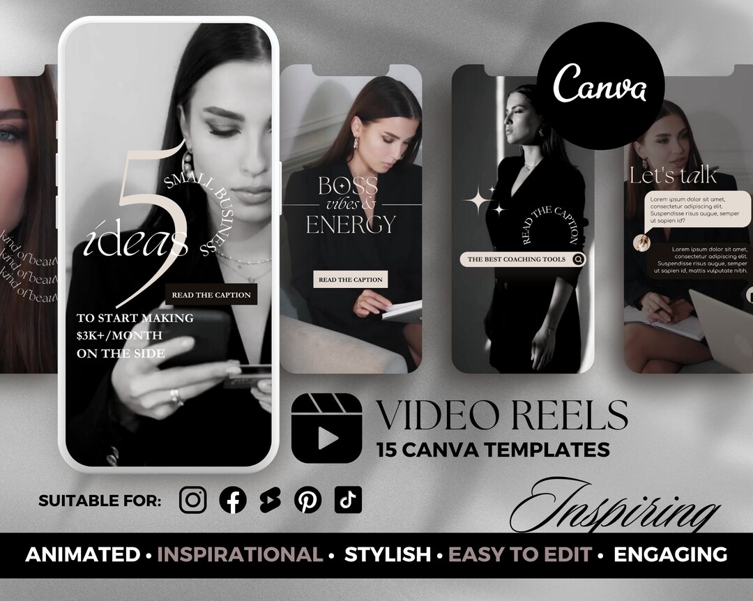 Buy Instagram Video Reel Templates Canva, Engagement Reels ...