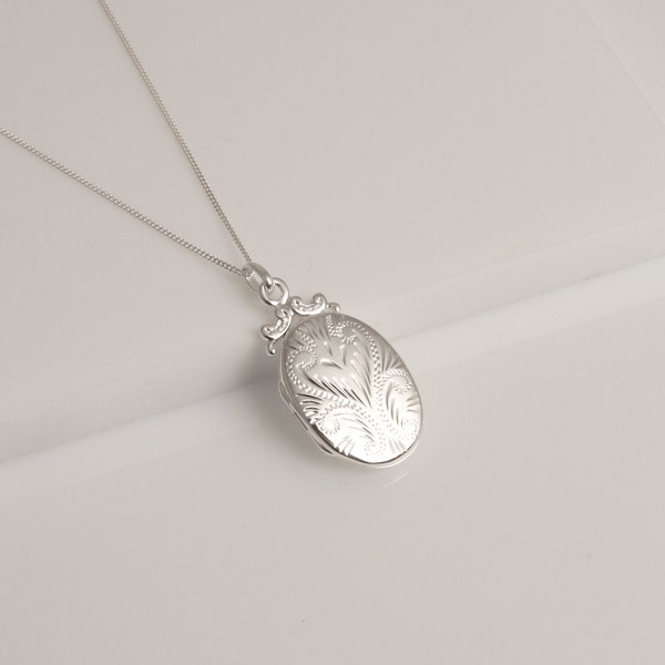 Large Silver Locket - Etsy