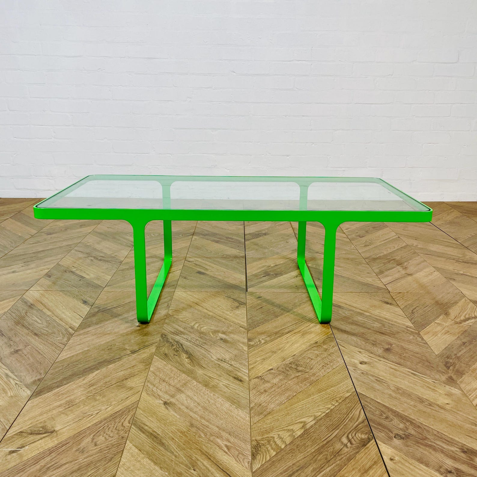 Vintage Florence Knoll for Herman Miller Green Metal + Glass 'trace ...