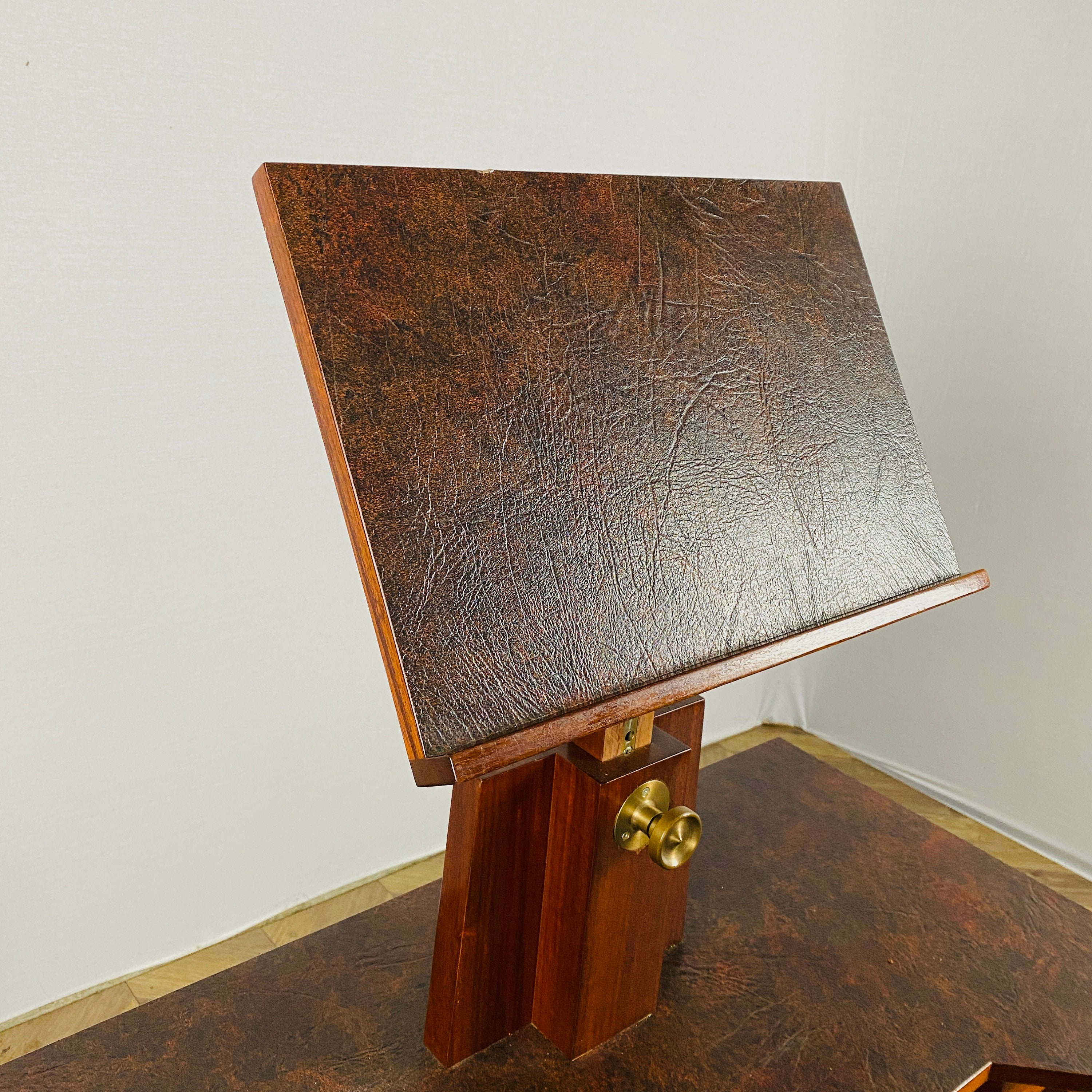 Vintage Table With Height Adjustable Lectern Stand - Etsy