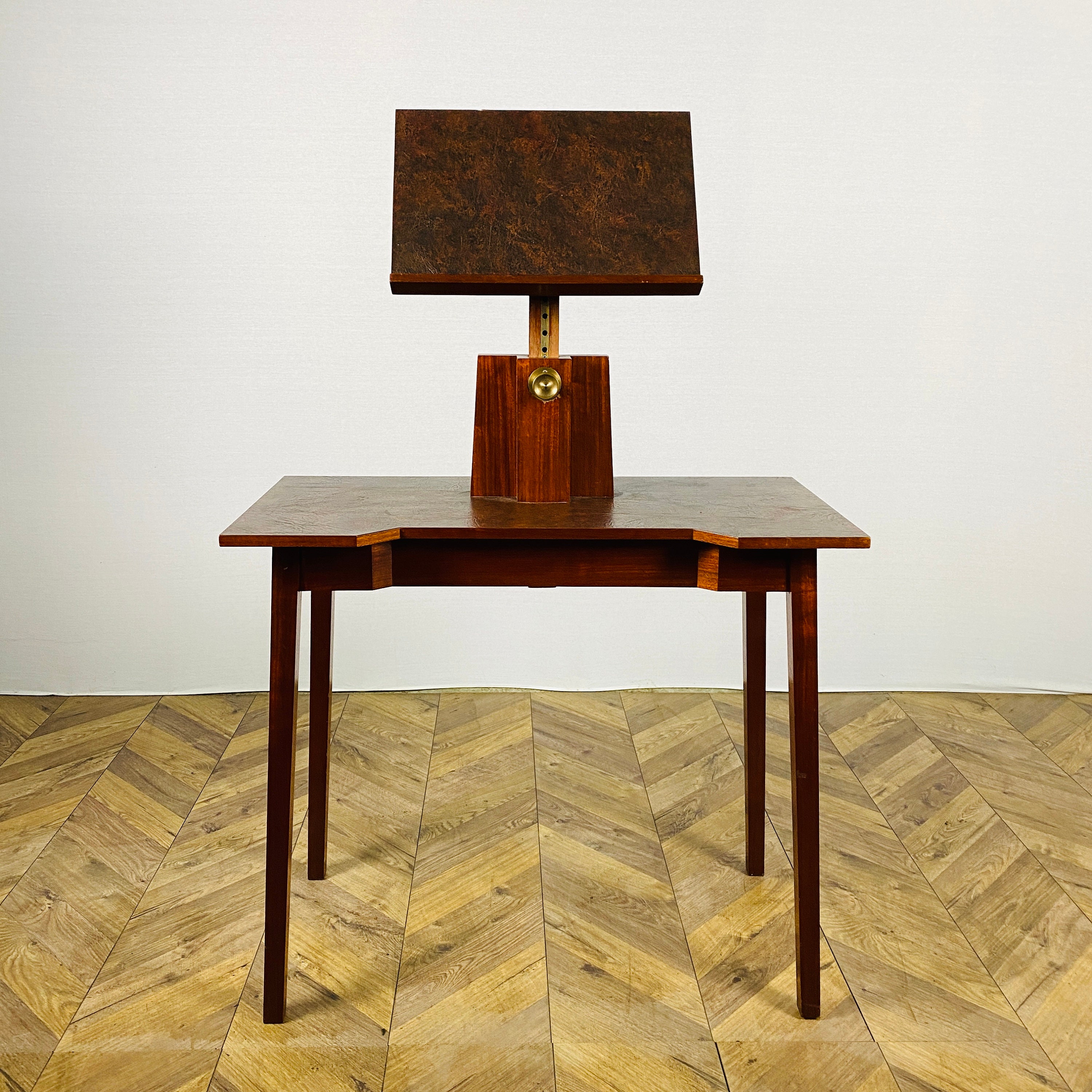 Vintage Table With Height Adjustable Lectern Stand - Etsy