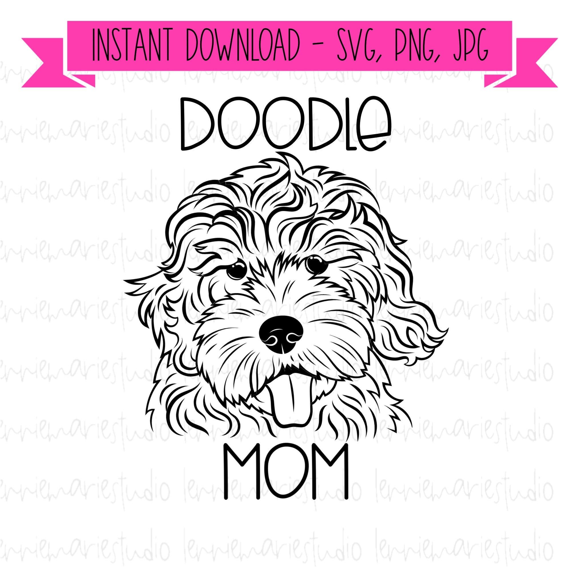 Doodle Mom SVG PNG JPG Instant Download, Doodle Face Shirt Cuttable ...