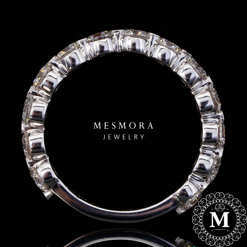 3mm Single Prong Ring Moissanite Wedding Band Dainty Matching - Etsy