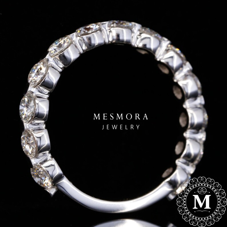 3mm Single Prong Ring Moissanite Wedding Band Dainty Matching - Etsy