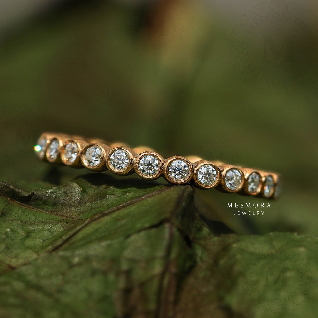 Diamond Eternity Ring 14k Wedding Band for Her Eternity Ring Thin ...