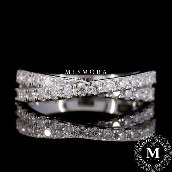 Criss Cross Band Crossover Ring X Ring Geometric Ring | Etsy