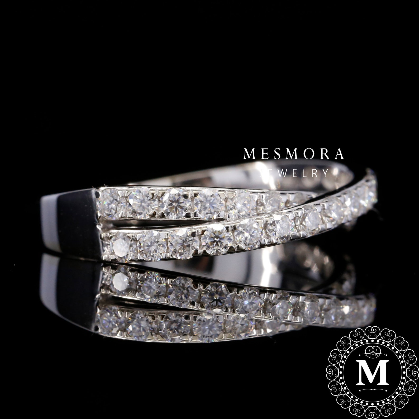 Criss Cross Band Crossover Ring X Ring Geometric Ring | Etsy