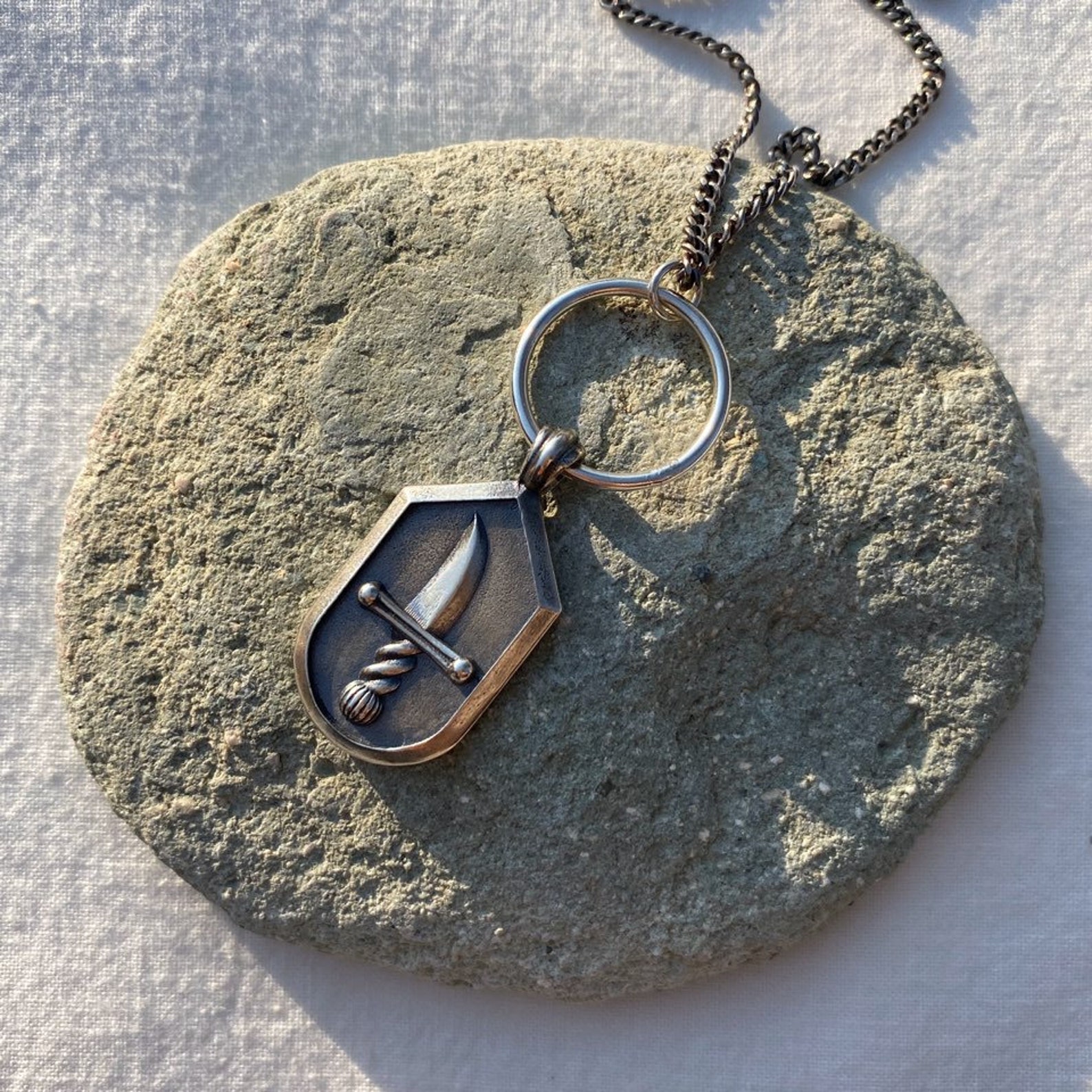 DAGGER NECKLACE, Mens Necklace, Silver Necklace, Handmade Jewelry ...