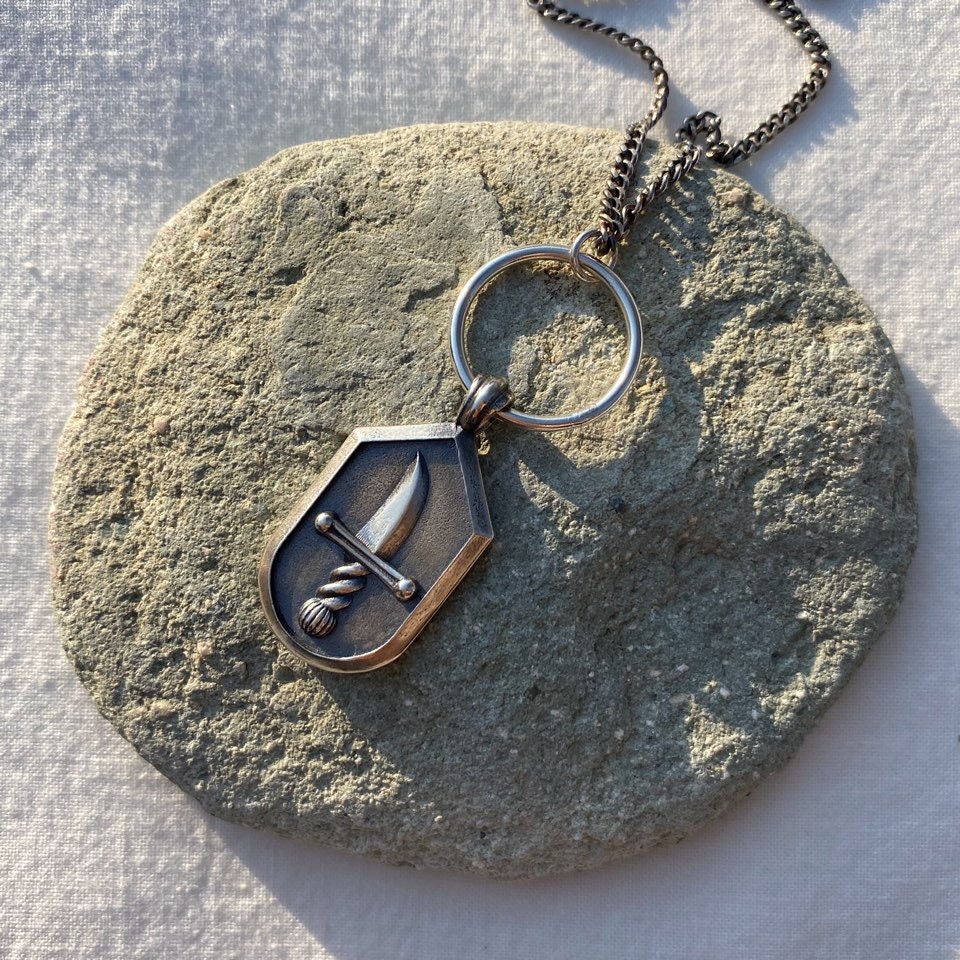 DAGGER NECKLACE, Mens Necklace, Silver Necklace, Handmade Jewelry ...