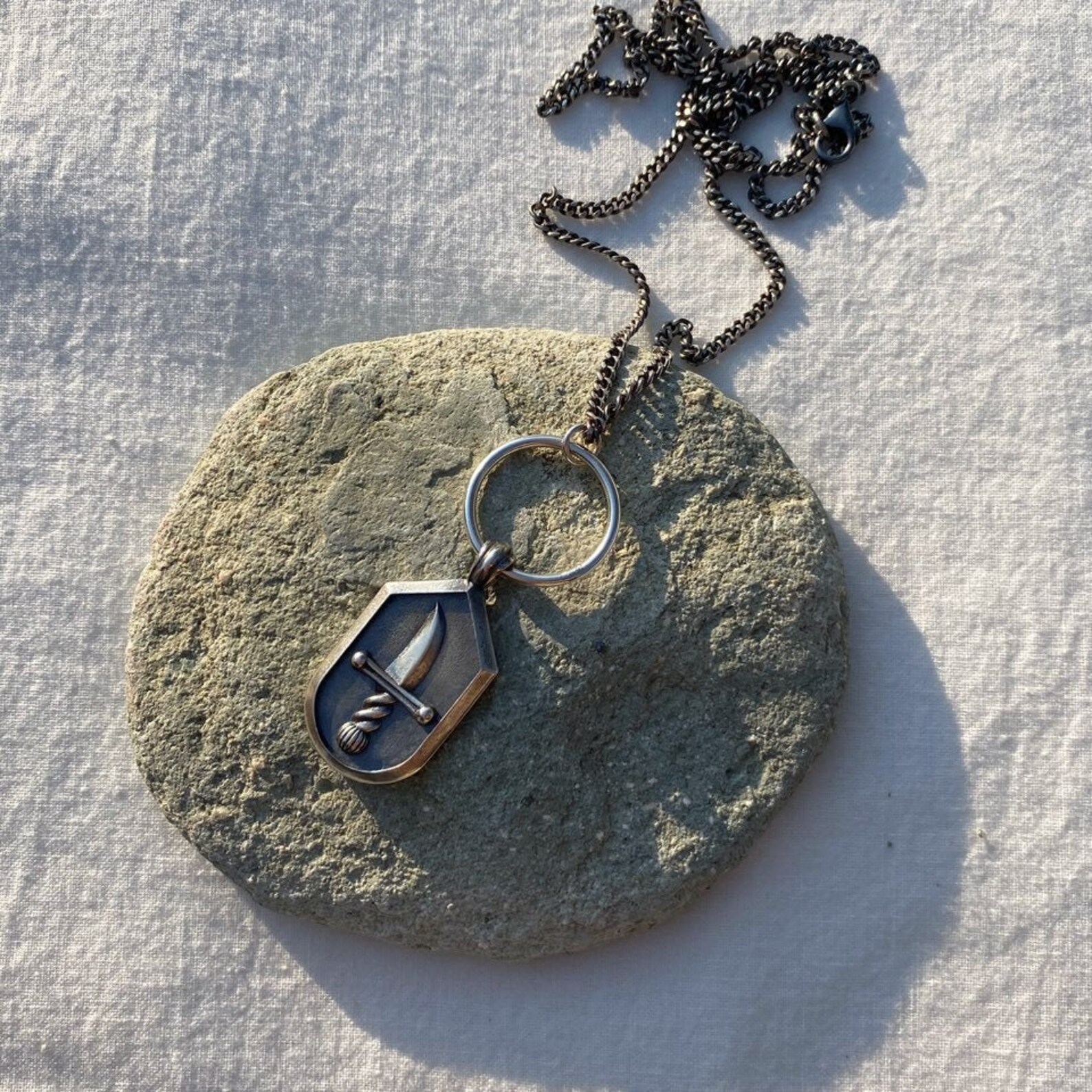 DAGGER NECKLACE, Mens Necklace, Silver Necklace, Handmade Jewelry ...