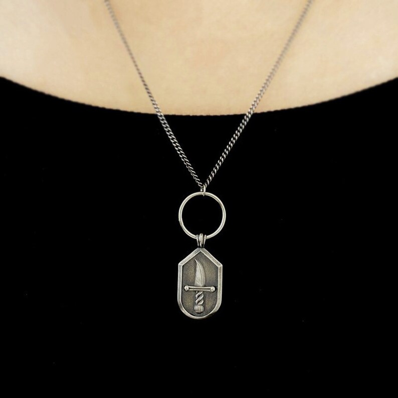 DAGGER NECKLACE, Mens Necklace, Silver Necklace, Handmade Jewelry ...