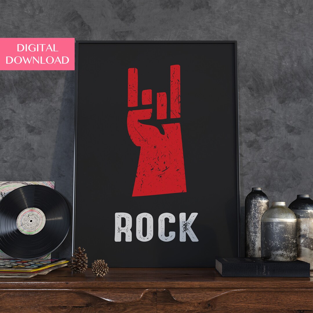 Rock Music Art, Music Print, Music Art, Printable Music, Music Wall Art ...