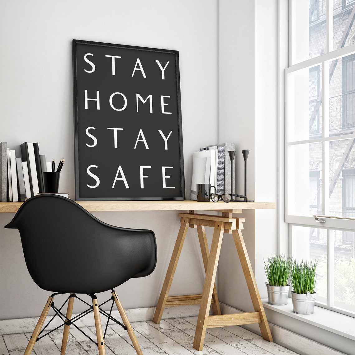 Stay Home Stay Safe, Housewarming Gifts, Printable Art, Gifts for Home ...