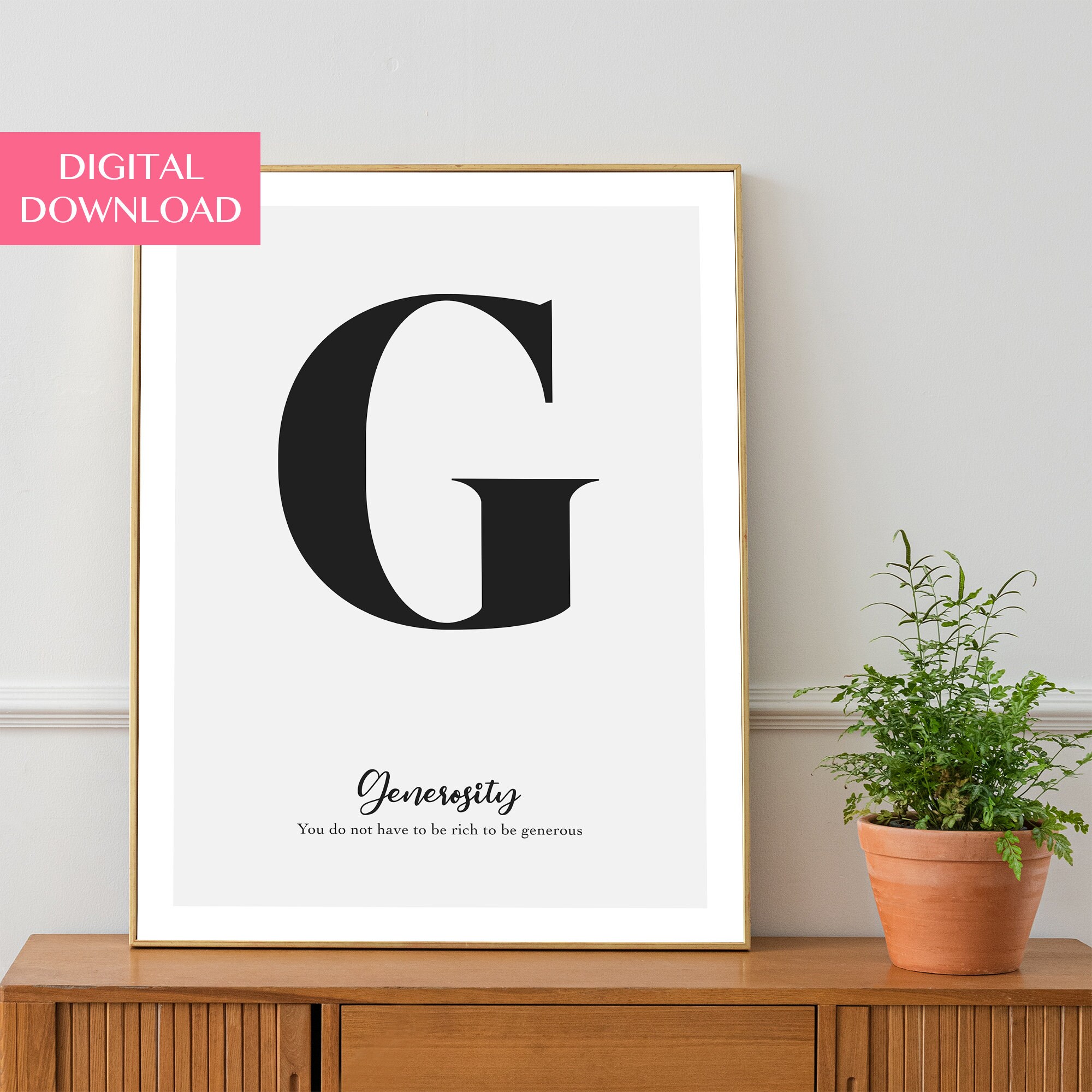 Generosity Letter G Printable Quotes Digital Download - Etsy