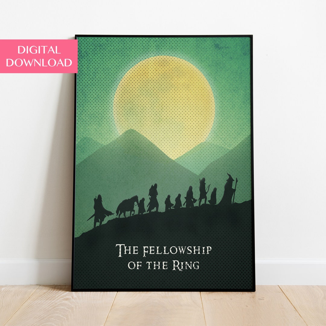 Lord of the Rings Art, Lord of the Rings Minimalist Poster, Digital ...