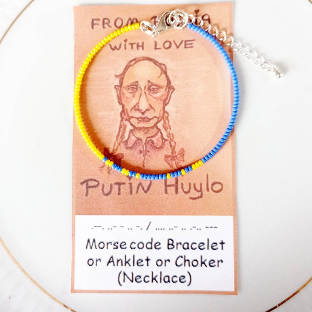 Putin Huilo Morse Code Bracelet or Anklet or Choker Necklace - Etsy