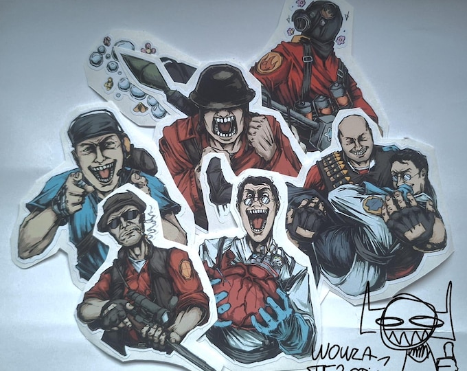 Team Fortress 2 Sticker Pack // Tf2 // Pyro // Scout // Soldier ...