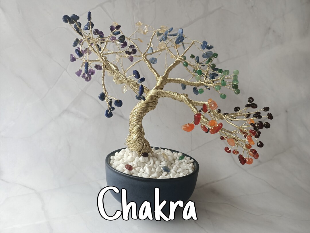 Large Gem Tree, Custom, Handmade, 175 Gems, A-Z gems, Home Decor, Gift ...