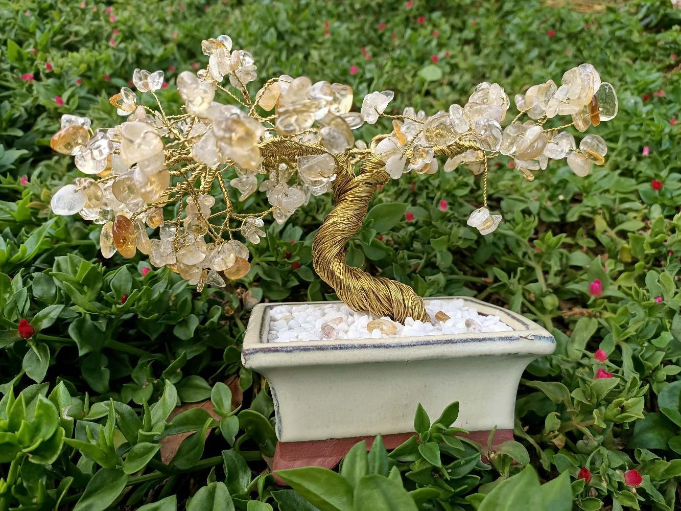 Large Gem Tree, Custom, Handmade, 175 Gems, A-Z gems, Home Decor, Gift ...