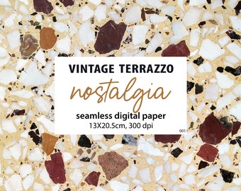 Terrazzo Digital Paper, Terrazzo Patterns for Wallpaper or Backgrounds ...