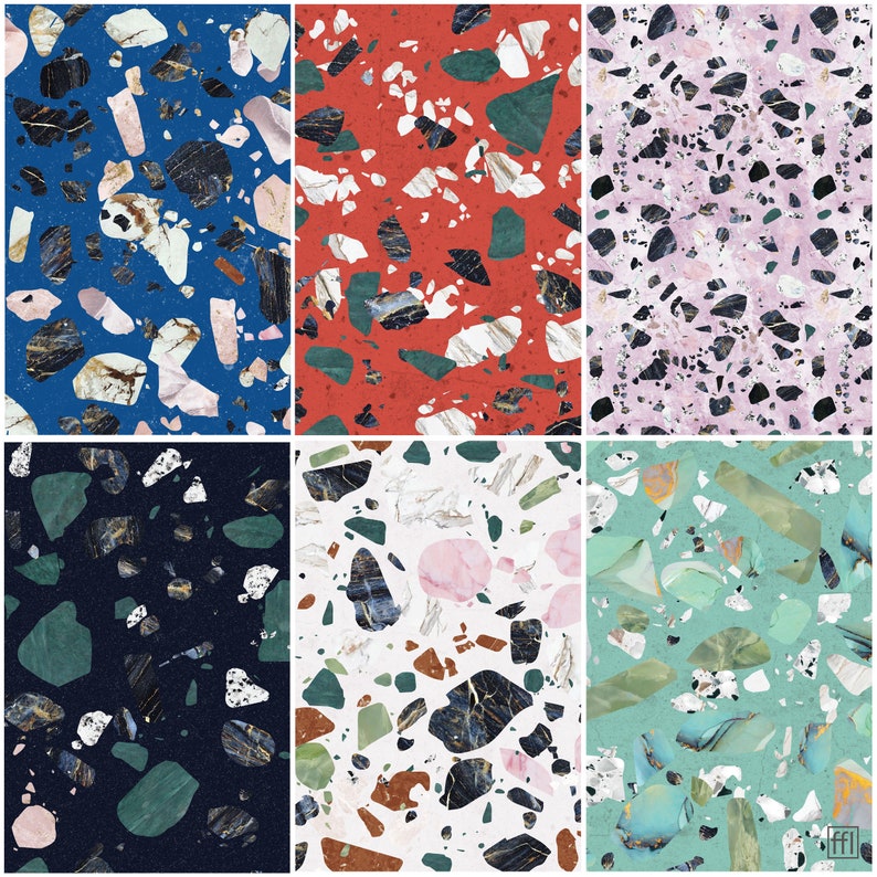 Terrazzo Digital Paper. Terrazzo Texture. Seamless Terrazzo | Etsy