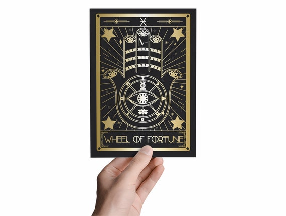The wheel of fortune card | Etsy