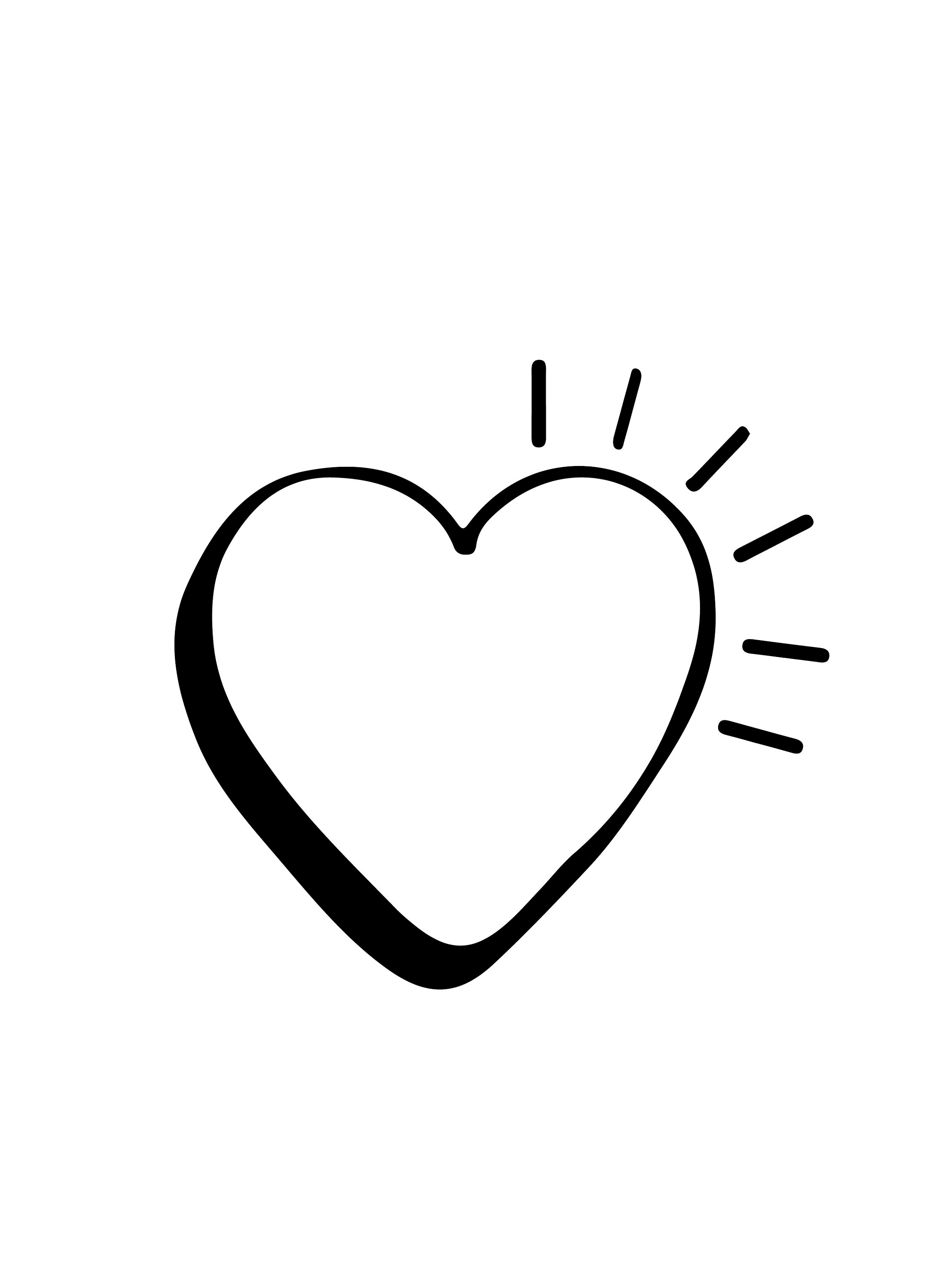 Heart Svg Bundle Modern Clipart, Printable Valentines Black Love Svg ...