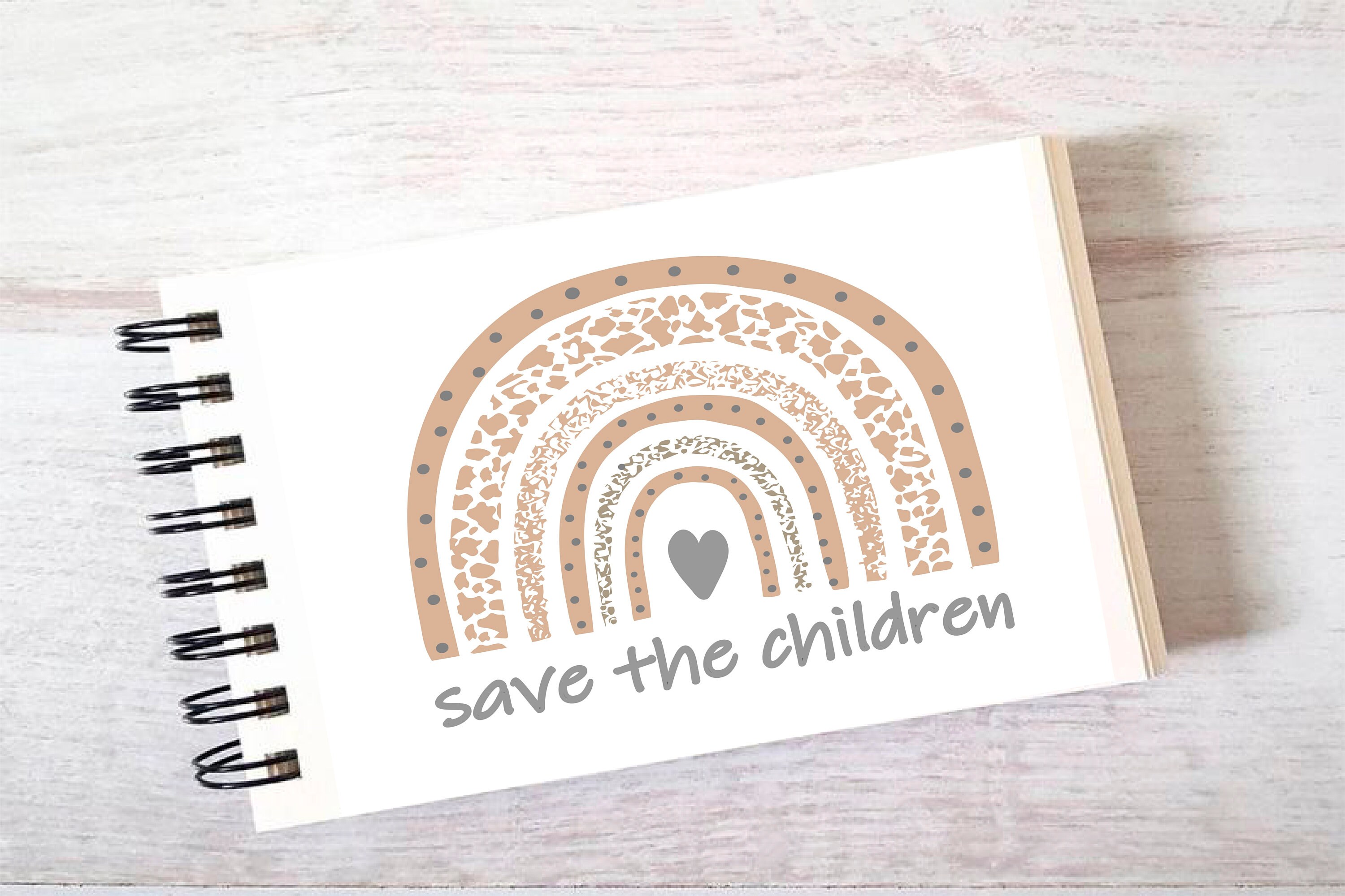 Save the children rainbow svg file Leopard print baby for | Etsy