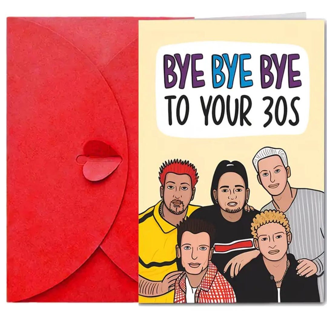 Funny 40th Birthday Card bye Bye Bye to Your 30s - Etsy