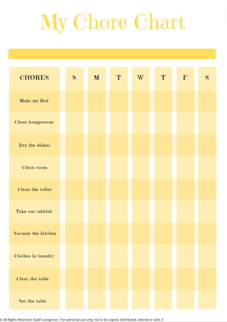 Kids Chore Charts Bundles - Etsy