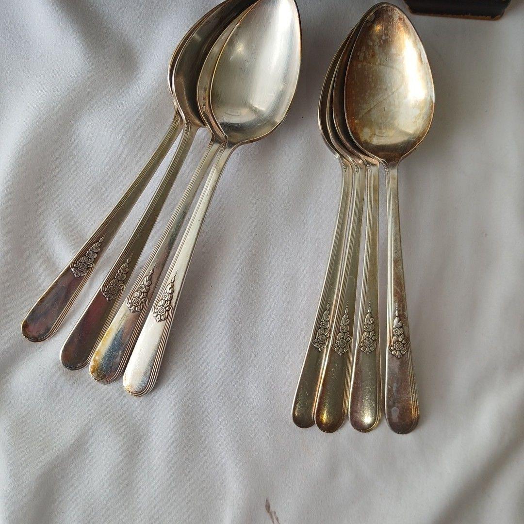 Holmes & Edwards Vintage 1940s Silver Plate 48-pc Youth Flatware Set ...