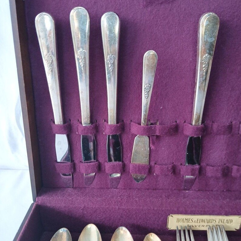 Holmes & Edwards Vintage 1940s Silver Plate 48-pc Youth Flatware Set ...