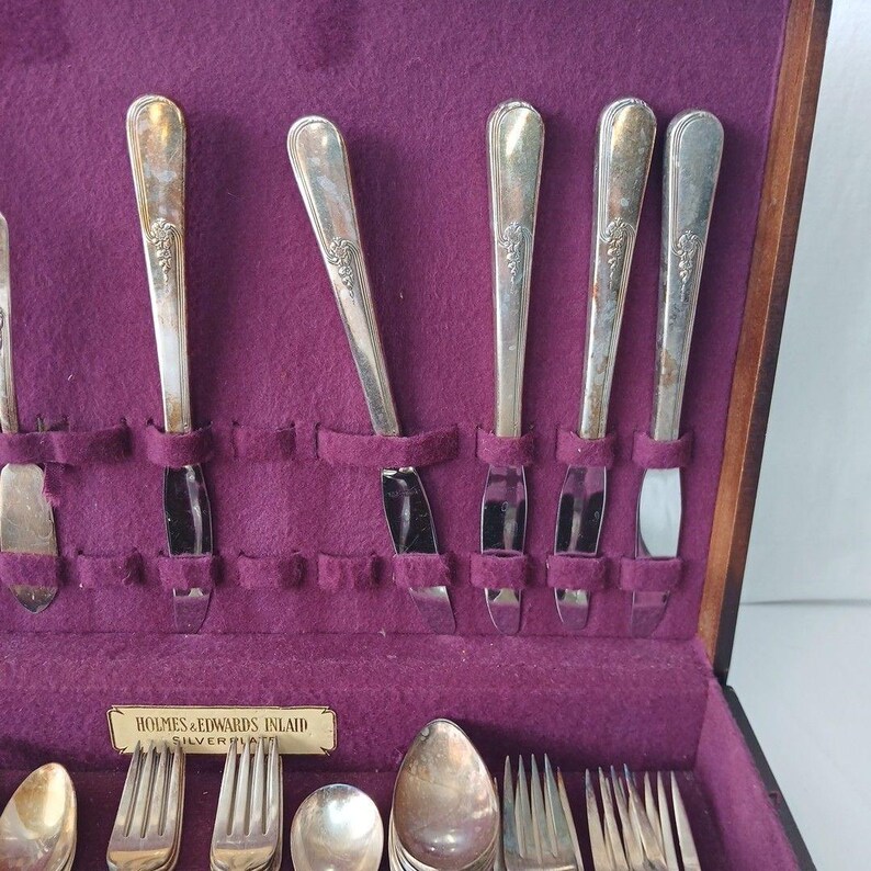 Holmes & Edwards Vintage 1940s Silver Plate 48-pc Youth Flatware Set ...