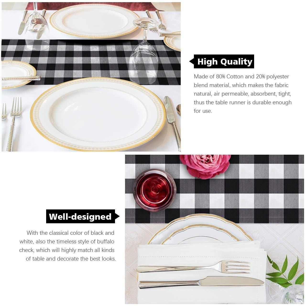 Buffalo Check Table Runner Cotton Buffalo Plaid Classic | Etsy