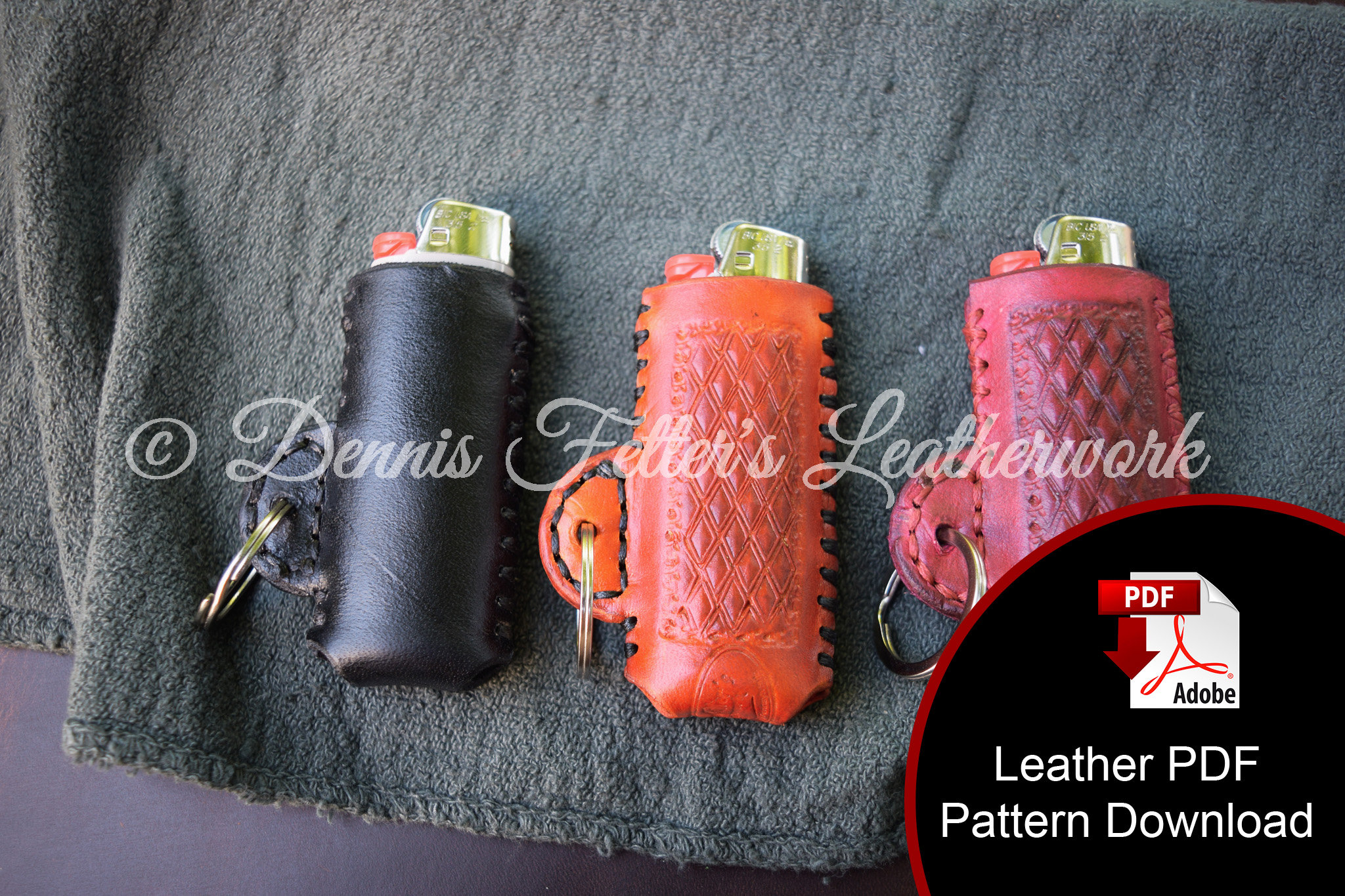 Lighter Case Leather Pattern - Etsy
