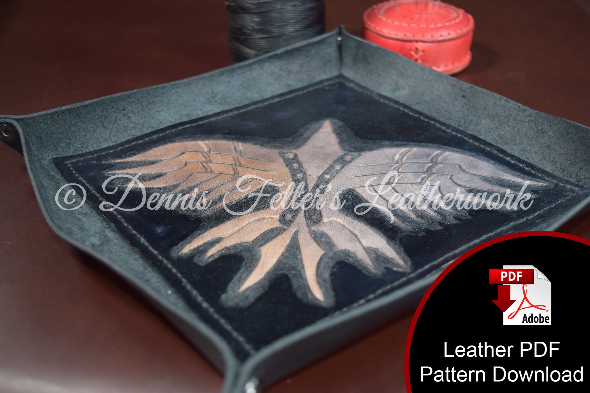 Dice - Valet Tray Leather Pattern - Etsy