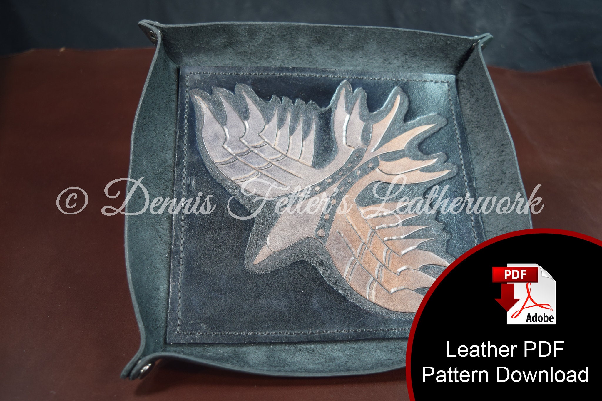 Dice Valet Tray Leather Pattern - Etsy