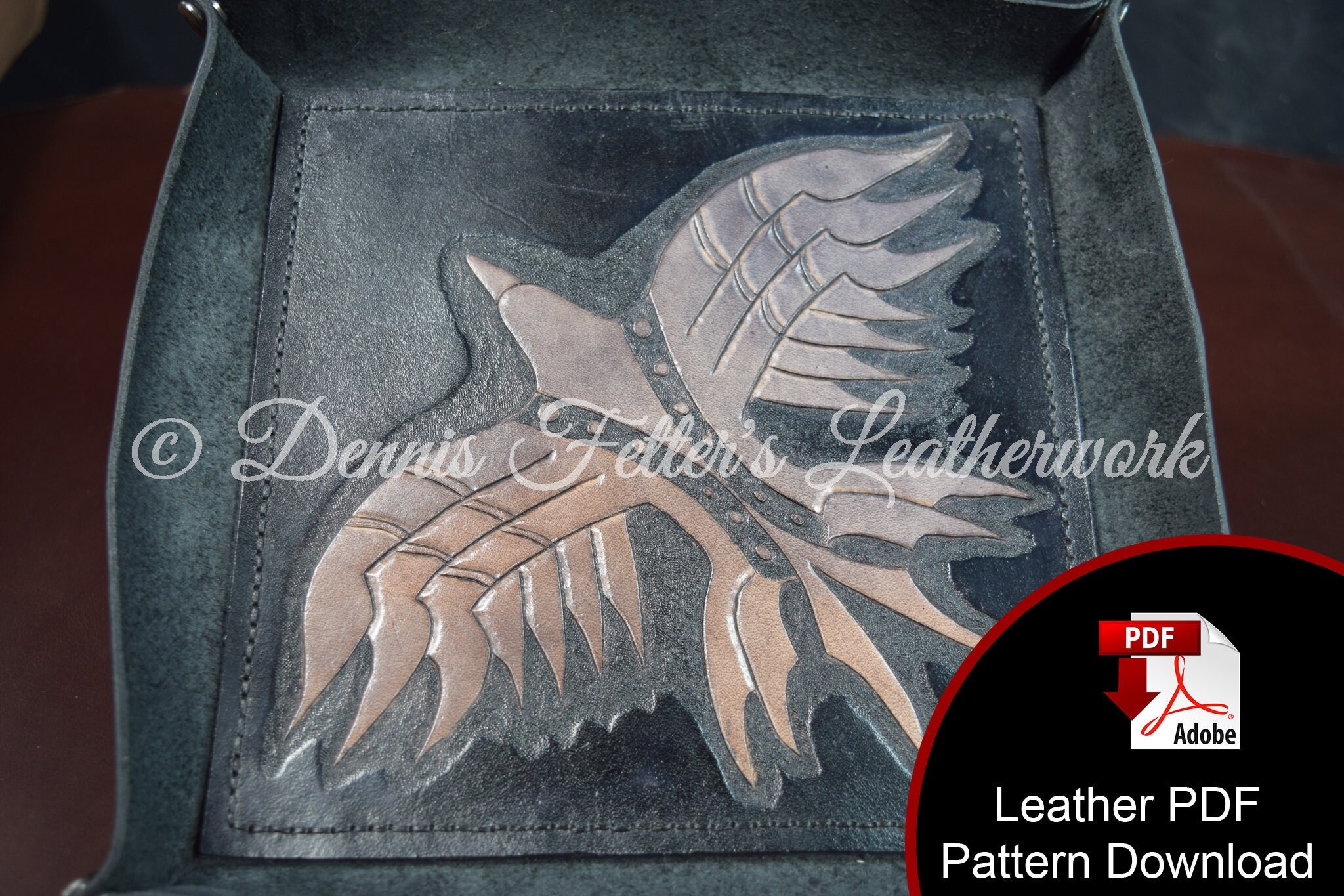 Dice Valet Tray Leather Pattern - Etsy