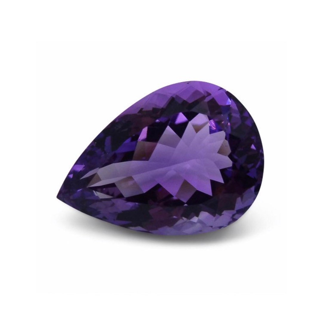 8x10mm Natural Amethyst Faceted Pear Cut Top VS Quality Loose Amethyst ...