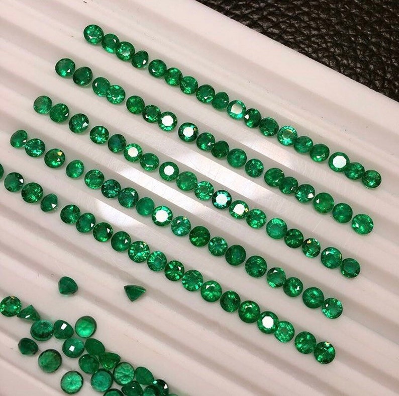 3mm Natural Emerald Round Gemstone Loose Emerald Round Stone - Etsy