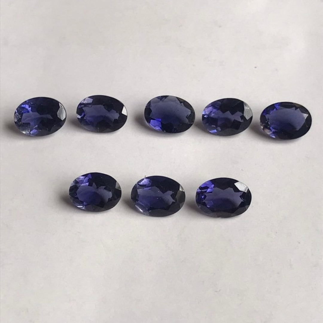 6x8mm Natural Iolite Faceted Oval Cut Top VS Quality Loose - Etsy