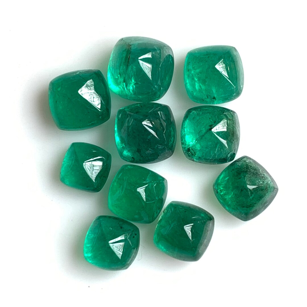 Certified Natural Zambian Emerald Sugarloaf Cabochon Gemstone - Etsy