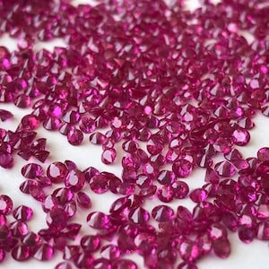 3mm Natural Ruby Faceted Round Cut Top AAA Quality Loose Ruby Faceted ...