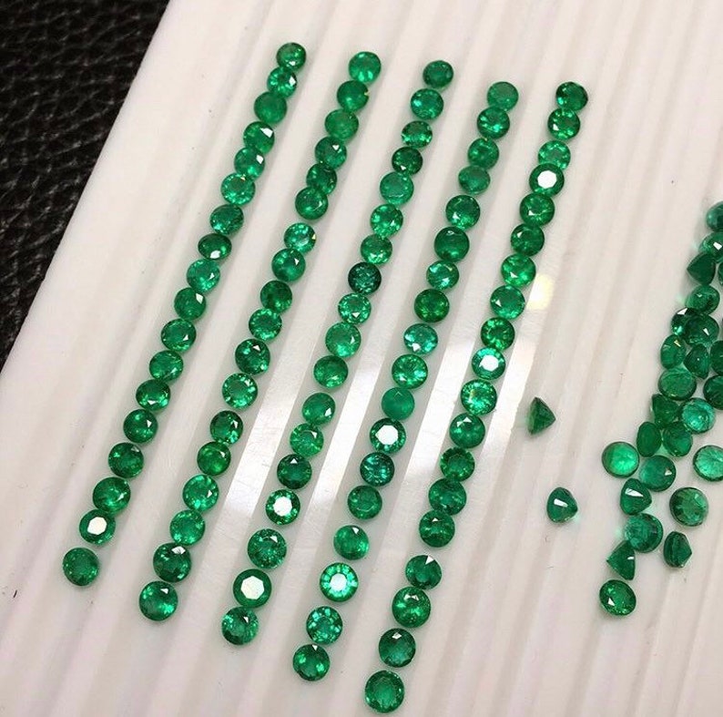 3mm Natural Emerald Round Gemstone Loose Emerald Round Stone - Etsy