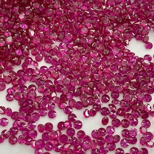 3mm Natural Ruby Faceted Round Cut Top AAA Quality Loose Ruby Faceted ...