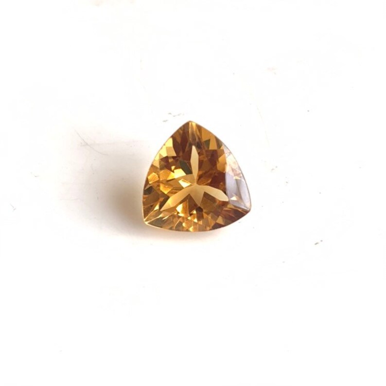 10mm Natural Citrine Trillion Faceted Gemstone Trillion - Etsy