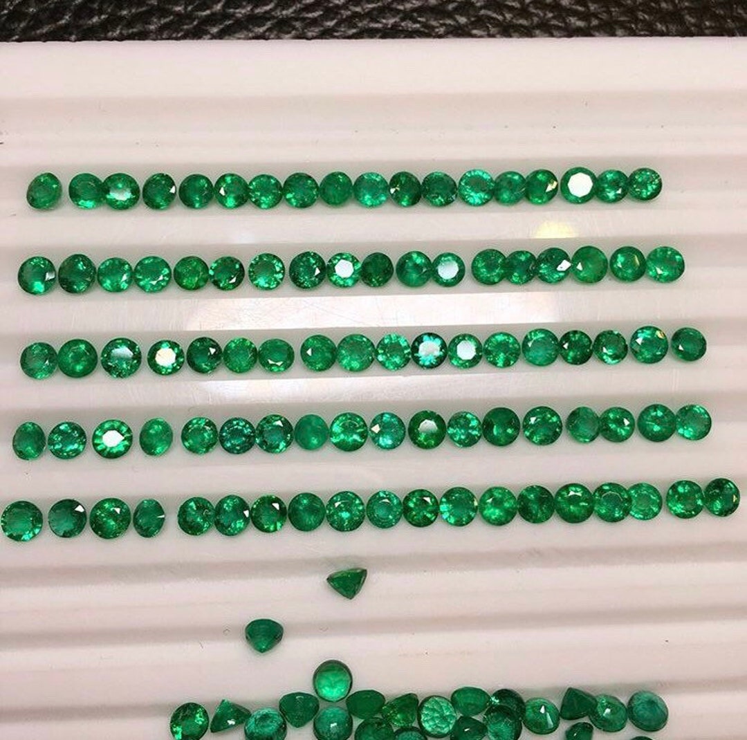 3mm Natural Emerald Round Gemstone Loose Emerald Round Stone - Etsy